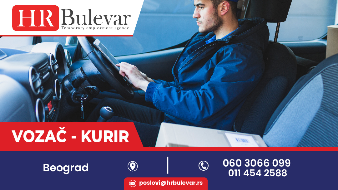 Vozač - kurir | Beograd, zarada 55.000 rsd. - HR Bulevar
